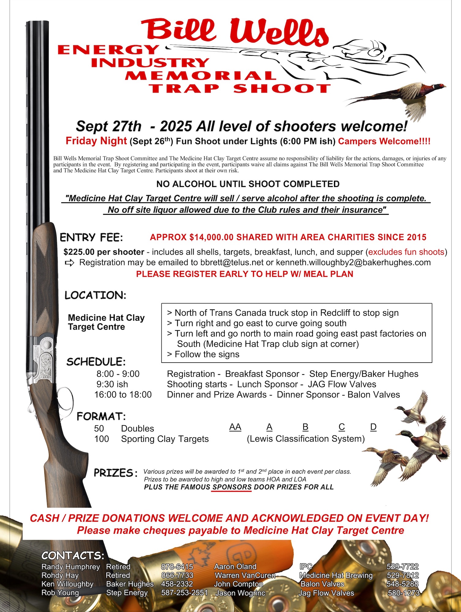 2025 Bill Wells Energy Industry Memorial Trap Shoot – Medicine Hat Clay ...